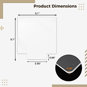 24 Pcs 2mm Acrylic Sheets Clear Cast for LED Light Base, (5.9"x 5.1") Thick Plastic Square Boards with Protective Layers for Signs DIY Display Projects, Engraving Carving Craft Transparent Panels