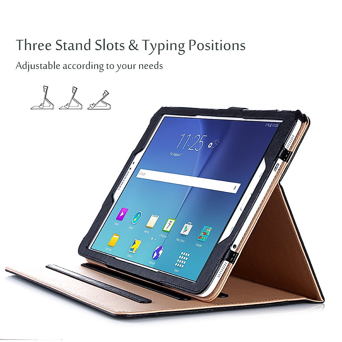 ProCase Galaxy Tab S2 9.7 Case - Leather Stand Folio Case Cover for Galaxy Tab S2 Tablet (9.7 inch, SM-T810 T815 T813) -Black