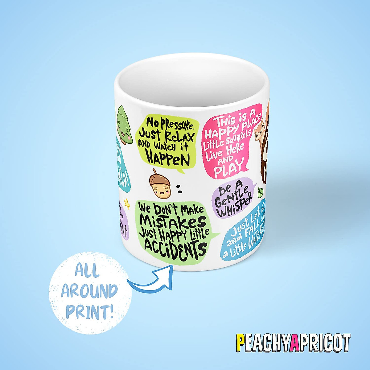 Bob Ross Coffee Mug with Quotes 11oz Bob Ross Gift