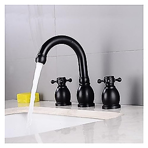 Basin Faucet Bathtub Mixer Bathroom Sink Faucet Wall Mounted Brass Matte Black Single Handle Cold and Hot Water