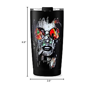 URBANCAN 20 oz Insulated Tumbler with Lid and Straw - Drink In Style with a Stainless Steel Tumbler Travel Mug - Premium Double Walled Thermos Flask - The Glance