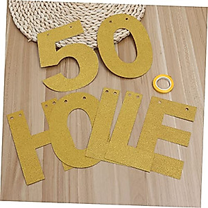 Abaodam 50 Happy First Birthday Banner Birthday Party Banners Merry Birthday Banner Happy Birthday Banner Birthday Hanging Garland Birthday Flags Banner Rings Bride Wedding