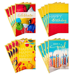 Hallmark Birthday Cards Assortment, 16 Cards with Envelopes (Classic Celebrate)