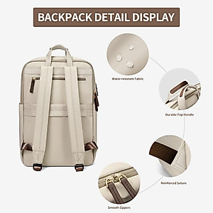 GOLF SUPAGS Laptop Backpack Anti Theft Slim Travel Backpack for Women Water Resistant College Bookbag Fits 15 Inch Thin Notebook