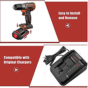 2Pack 20 Volt 3800mAh Replacement for Black and Decker 20V Battery Lithium MAX LBXR20 LB20 LBX20