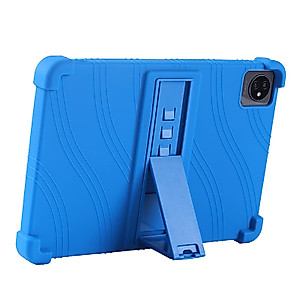 HminSen Case for Blackview Tab 7 WiFi/Tab 8 WiFi Tablet, Kids Friendly Soft Silicone Adjustable Stand Cover for Blackview Tab A7 Kids 10.1 inch/OSCAL PAD60 / PAD70 2023 10.1 Tablet (Black)