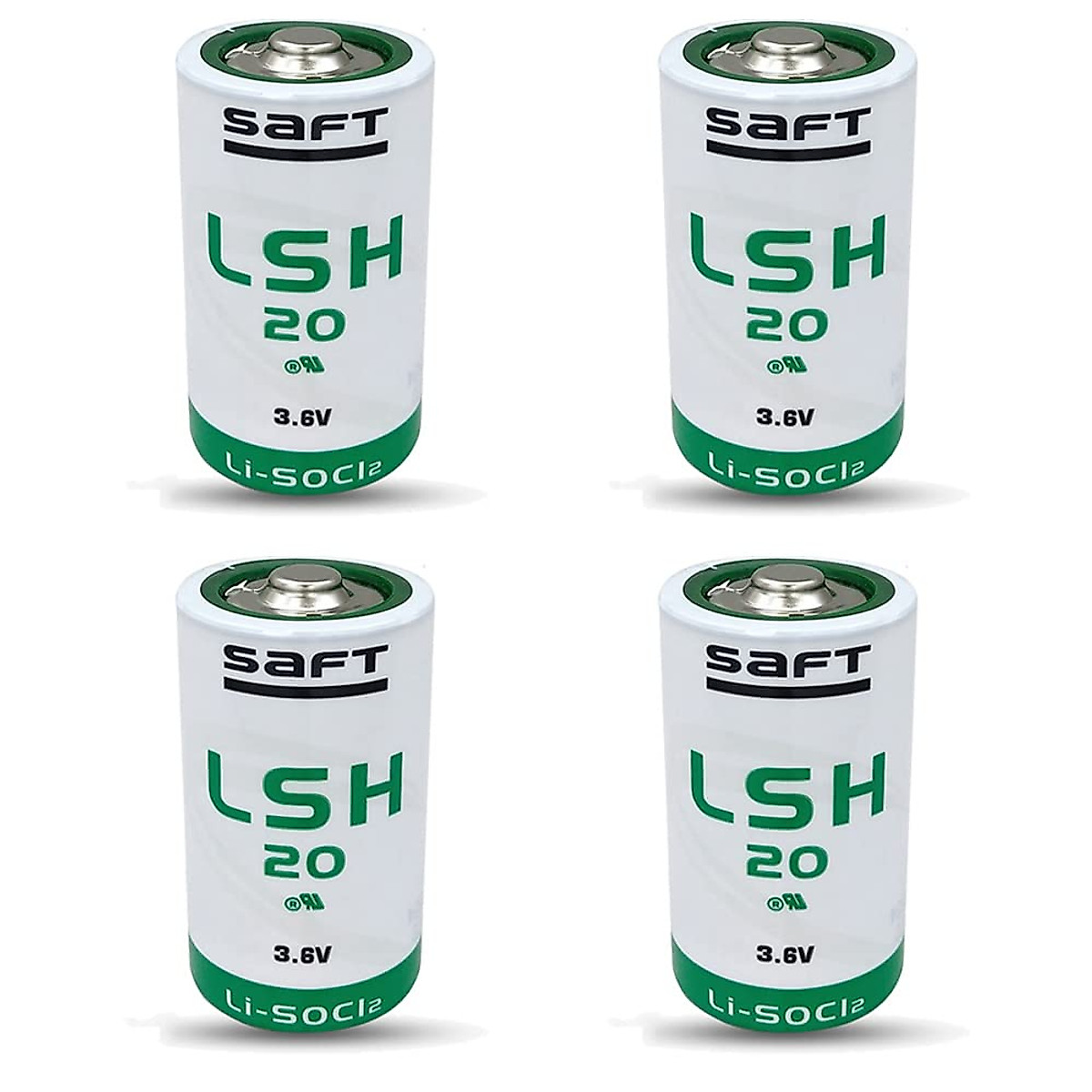 BATTEMALL (4-Pack LSH20 3.6 Volt D 13000mAh Lithium Battery for LSH20 Battery ER34615M Lithium Battery Non-Rechargeable
