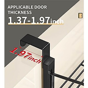 6 Tier Pantry Organizer with Cloth Hook (White) - Metal Hanging Kitchen Spice Rack, Can Organizer - Maximize Your Pantry Door Storage Space, Neat and Efficient Pantry Organization Solution