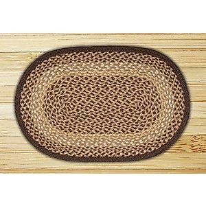 Earth Rugs Rug, 6 x 9', Chocolate/Natural