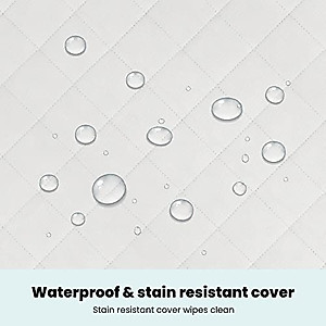 Safety 1st Polypropylene Vinyl Cover Heavenly Dreams Deluxe Dual 2-in-1 Baby Crib and Toddler Mattress, Waterproof and Stain Resistant Cover,Firm, White