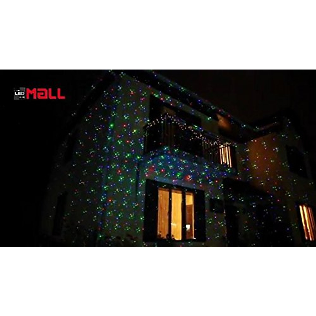 LedMall Christmas Laser Projector Lights Outdoor, Motion Firefly Red, Green and Blue with Remote Control and Security Lock