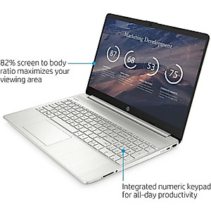 HP 15 15.6" HD Business Laptop Computer [Windows 11 Pro], Octa-Core AMD Ryzen 7 5700U (Beat Beats i7-10510U), 32GB RAM, 1TB PCIe SSD, Numeric Keypad, Wi-Fi 6, HDMI, USB, Long Battery Life, w/Battery