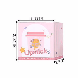6-Color Mini Matte Color Star Capsule Lipstick set. Mini Long Lasting Non Stick Cups .Velvet Portable Star Candy Colour Capsule Lipstick Set. Suitable For All Kinds Of Occasions, PINK