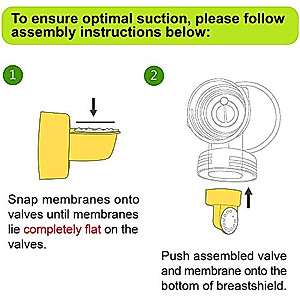 Nenesupply Membranes Valves Compatible with Medela Breast Pump Parts Not Original Medela Membrane Replacement Parts Accessories Compatible with Pump in Style Parts Symphony Harmony Hand Pump