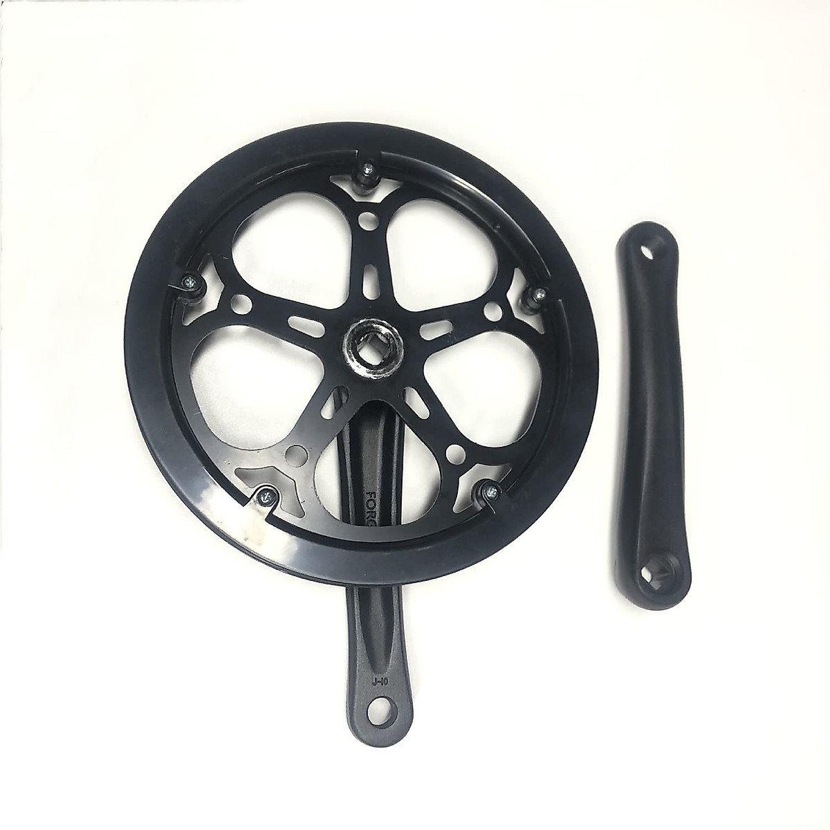 Mountain Bike Crankset Square Taper 170mm Crank Set 48T Aluminum Alloy CNC Cycling Racing Bike Accessories with Crank for City Folding Bicycle Electric Bike