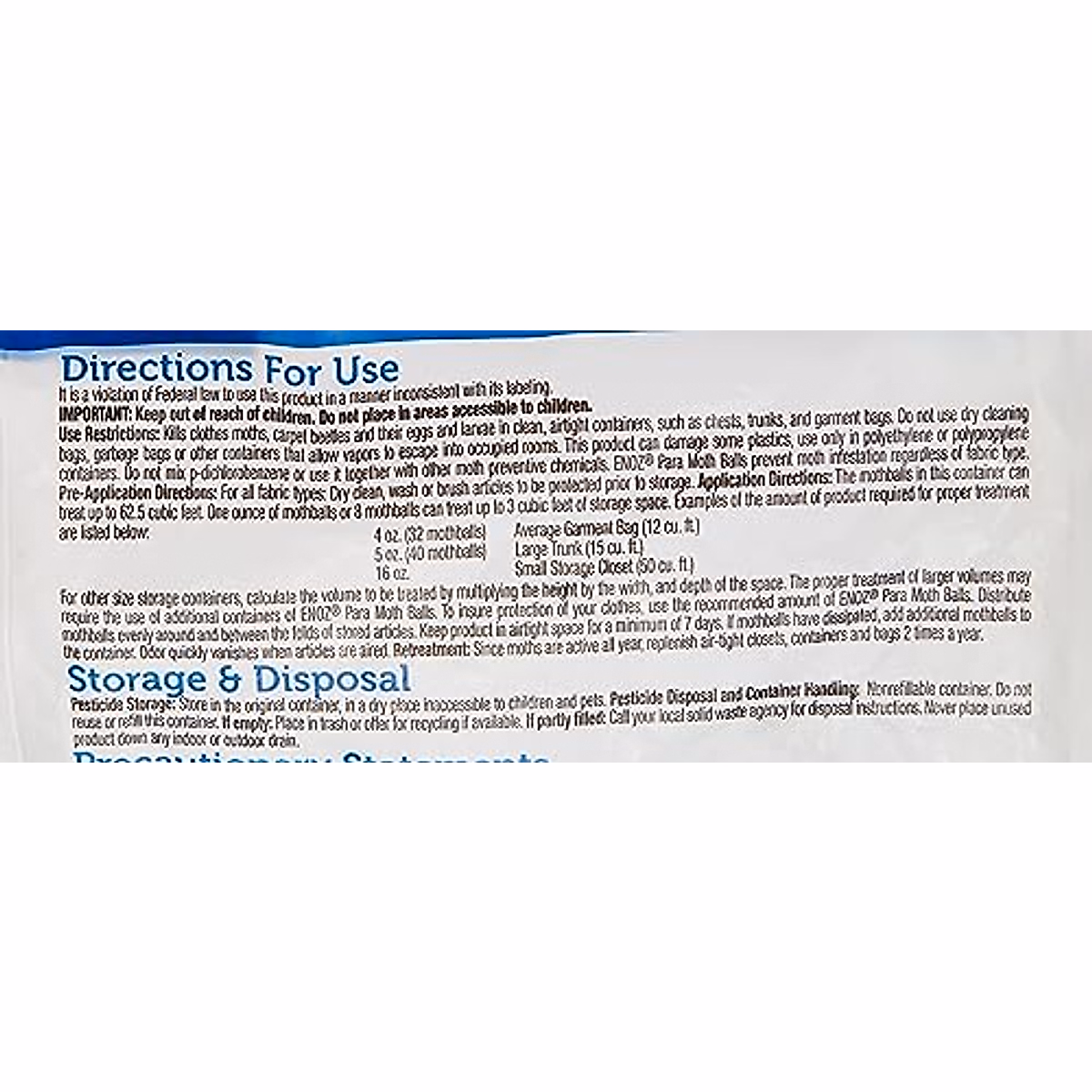 Willert Home Products E320.6T 20 oz Pure para Moth Ball Cello Wrapped