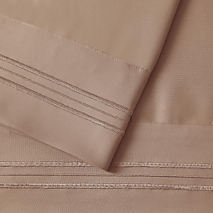 Nestl Taupe Pillow Cases Queen Size Set of 2, Soft Queen Pillow Case, 1800 Microfiber Queen Pillow Cases 2, Pillowcases Queen, Envelope Closure Pillowcase, Pillow Covers Queen Size, 20x30 Inches