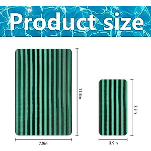 Lfutari 6pcs Swimming Pool Cover Repair Kit - Pool Safety Cover Patch Kit - Self-Adhesive Mesh Pool Cover Saver Patch Kit for Inground Safety Pool Cover (2pcs 12x8 inch+4pcs 4X8 inch)