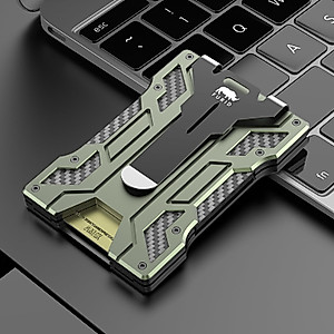 furid Metal Wallet for Men Slim: Tactical Wallet - Minimalist Wallet Rfid Card Holder - Money Clip Wallet for Men Thin