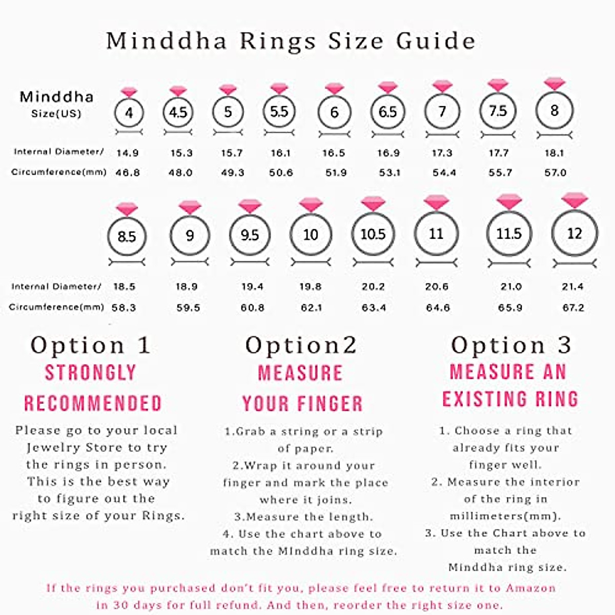 MINDDHA 925 Sterling Silver Promise Rings – Real Sterling Silver Infinity Rings with a CZ Simulated Diamond, Stackable Engagement Bands, Gold Plated Options, Wedding Ring for Women and Men, Sizes 4-12