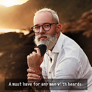 ZeiLaHao Beard Brush Kit, Boar Bristle Brush Gifts for Men Dad Boyfriend Husband, Beard Grooming Kit with Native Boar Bristle Hair, Beech and Rubberwood Handle Ergonomic Design Relieves Beard Itch