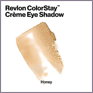 Revlon Colorstay Creme Eye Shadow, Longwear Blendable Matte or Shimmer Eye Makeup with Applicator Brush in Gold, Honey (725)