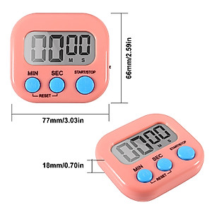 Aobao Timers, 8pcs Classroom Timers for Teachers Kids Digital Kitchen Timer Magnetic Countdown Timer for Teacher, Study, Exercise, Oven, Cooking