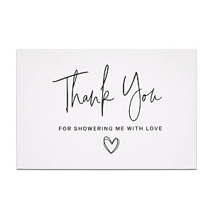 All Ewired Up 30 Thank You For Showering Me With Love Cards, Bridal Shower Thank You Notes, Baby Shower, Wedding, any occassion