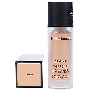 bareMinerals Original Liquid Mineral Foundation Broad Spectrum Spf 20, Fair 01, 1 Fl Oz