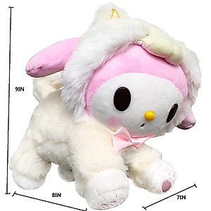 Maikerry 10" My Melo Plush Toy - Super Cute Kawaii Cinnamon Anime Dog Doll, Soft Stuffed Animal Pillow, Perfect Party Favor & Birthday Gift for Children & Fans (Pink Melo)