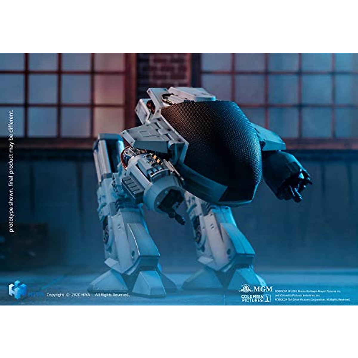 Hiya Toys Robocop: Battle Damaged ED-209 1:18 Scale Action Figure, Multicolor