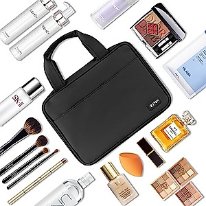 ZPP Toiletry Bag for women, Hanging Toiletry Bags, Water-resistant Makeup Travel Bags, Large Capacity Travel Bag, Organizer for Full-Sized Shampoo, Conditioner-Perfect Gifts for Women（black）…
