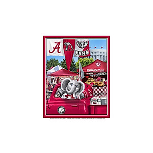 University of Alabama Cotton Fabric Panel with Tailgate Design-Sold by The Panel