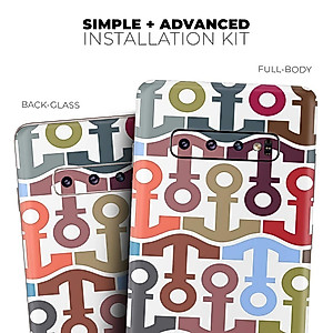 DesignSkinz Color Vector Anchor Collage Protective Vinyl Decal Wrap Skin Cover Compatible with The Samsung Galaxy S20 (Screen Trim & Back Glass Skin)