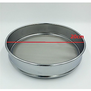 Integrated Lab Test Sieve Diameter 20cm Stainless Metal Wire Mesh Filter Strainer Various Mesh Count (mesh Count 12)