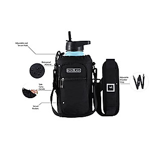 IRON °FLASK Carrier Bag Case - Fits Insulated Stainless Steel Sports Water Bottle, Adjustable Shoulder Strap, Holder Bag Case Pouch Cover