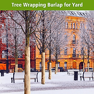 40" x 15 Feet Burlap Fabric Tree Wrap Roll Gardening Natural Burlap Fabric, Burlap Jute Fabric Blanket for Crafts Wedding Table Center Pieces Decoration Rustic Party Décor