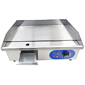 TAIMIKO Commercial Electric Griddle Flat Top Grill HotPlate Kitchen Grill CounterTop Stainless Steel Thermostatic Control 22" (Power Consumption -1500W,Rated Power -3000W)