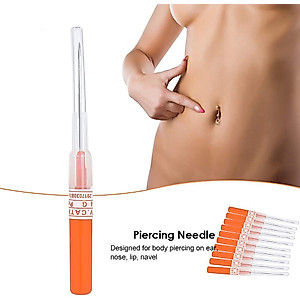 SUMPIGGER Catheter Piercing Needles 10Pcs 24 Gauge Ear Nose Piercing Needles IV Catheter Needles for Piercing Cleaned Body Tattoo Tools Piercing Kit Piercing Supplies