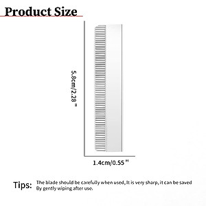 Bezall 50Pcs Single Edge Razor Blades, Stainless Steel Straight Razor Blade Refills, Eyebrow Trimmer Facial Hair Blades for Women and Men