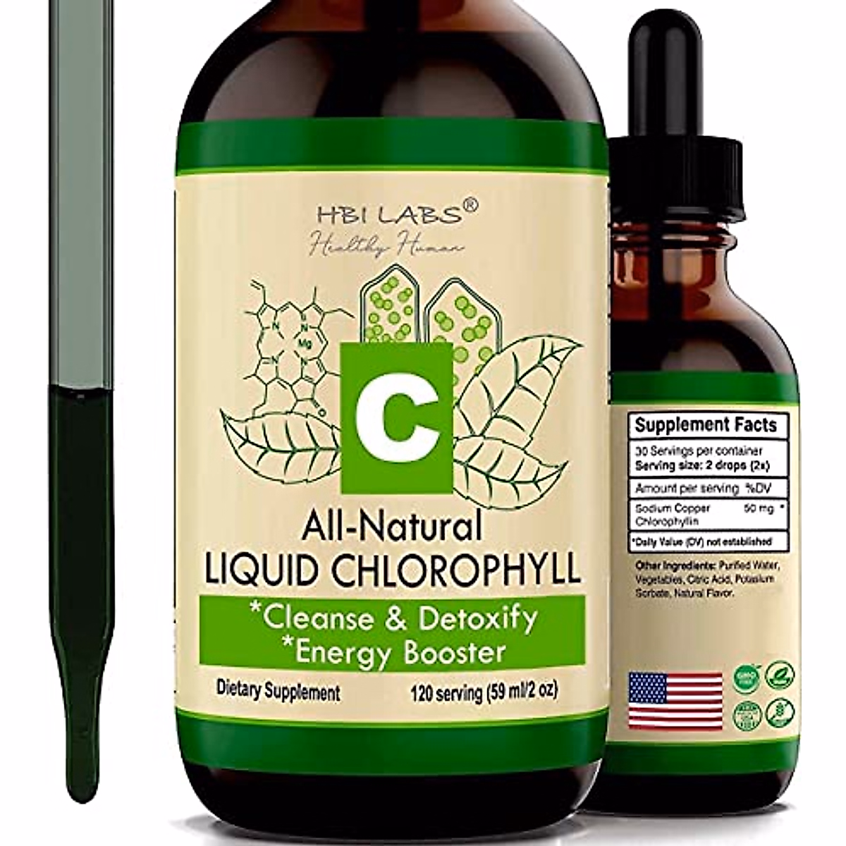 Chlorophyll Liquid Drops for Water Natural Chlorophyll Concentrate (Single)