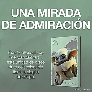 Seagate Grogu Drive Special Edition FireCuda External Hard Drive 2TB Officially-Licensed - 2.5 Inch USB 3.2 Gen 1 forced inspired Blue LED lighting with Rescue Services (STKL2000404)