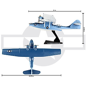 Daron Worldwide Trading Postage Stamp USN Pby5 Catalina 1/150 Airplane Model
