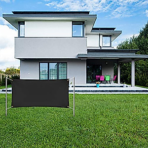 Large Banners and Signs Blank Banner Polyester Oxford Cloth Sublimation Banner with Hanging Rope for Indoor Wall Outdoor Easy Hang Signs DIY Banner Signs for Business Office (Black,2 x 4 Feet)