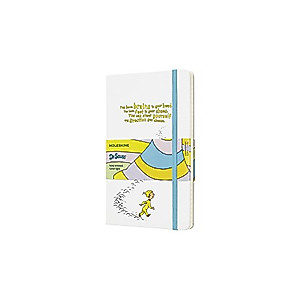 Moleskine Limited Edition Dr. Seuss Notebook, Hard Cover, Large (5" x 8.25") Ruled/Lined, White, 240 Pages