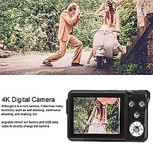 Compact Digital Camera, 20x Video Camera with 2.7in Screen, 4K 56MP, Built in Fill Light, Portable HD Camera, Multi Functions, for Photography Students Boys Girls