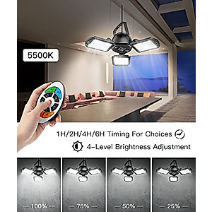 AGPTEK Solar Pendant Light Outdoor Indoor, Solar Powered Shed Light with USB Charging and Remote for Home Garage Barn Gazebo Patio Porch Storage Room