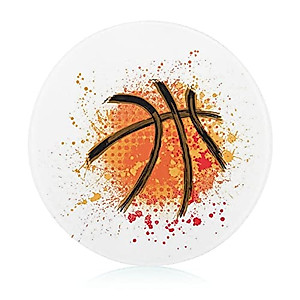 Basketball Cutting Board Tempered Glass Chopping Board for Kitchen Hotel