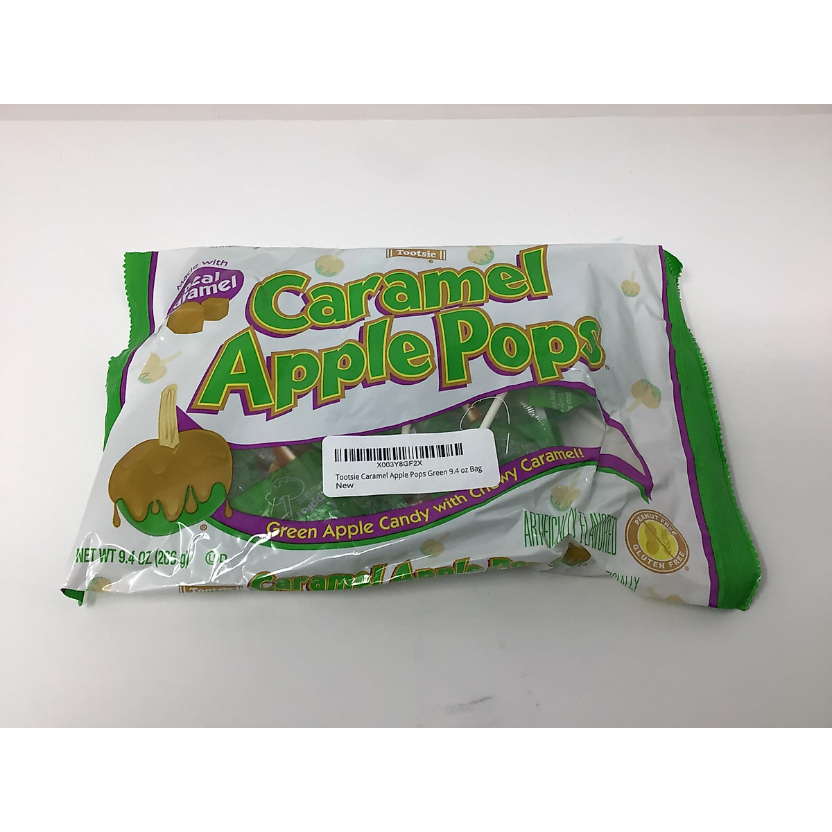Tootsie Caramel Apple Pops Green 9.4 oz Bag