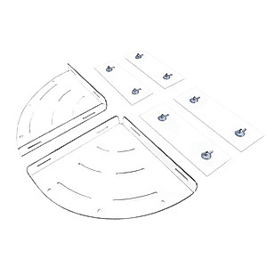 JINSHVEG Acrylic Corner Shower Caddy 2 Packs, Shower Caddy Shelf, Clear Bathroom Organizer Shelf Storage Wall Mounted, Adhesive No Drilling for Bathroom, Toilet, Kitchen and Dorm